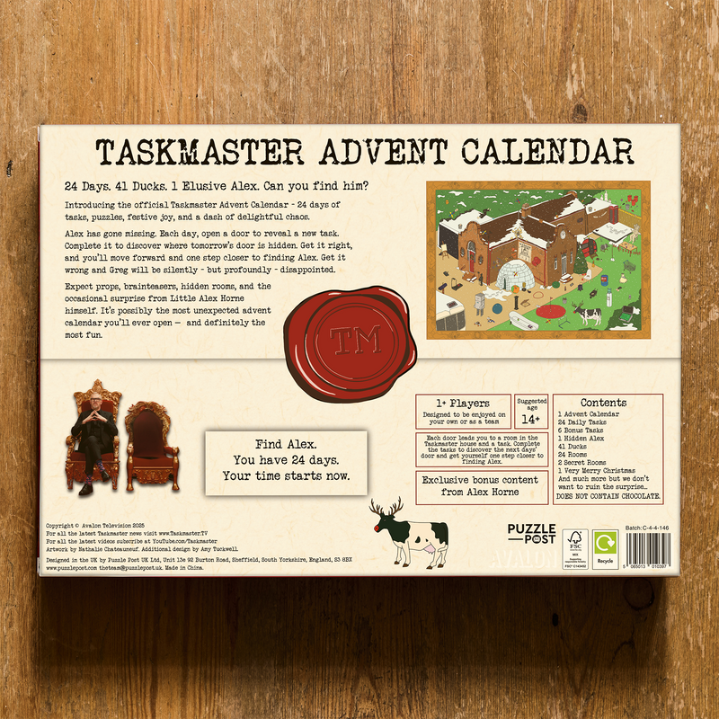 The Official Taskmaster Advent Calendar - Taskmasterstore