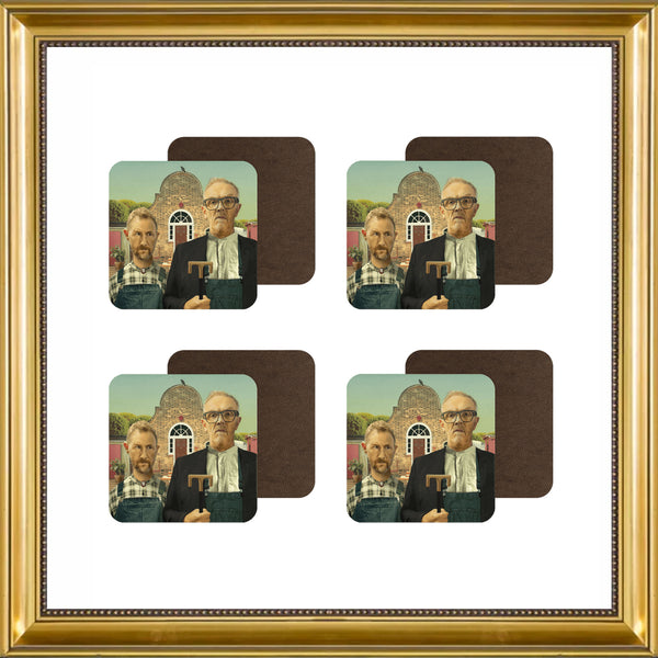 Series 20 Coasters American Gothic Greg Davies (Pack of 4 ...